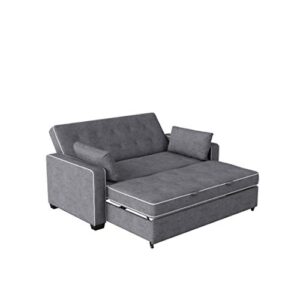 Serta Convertible Sofa, Charcoal