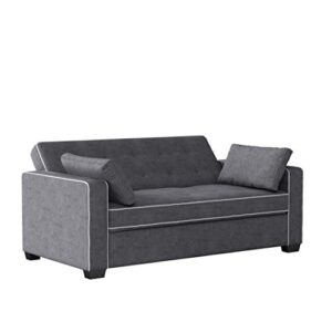 Serta Convertible Sofa, Charcoal