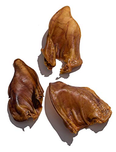 Jack&Pup Whole Pig Ears for Dogs - Extra Thick Large Pigs Ears - Premium Dog Pig Ear Treats - Natural Dog Pork Chews; Excellent Rawhide Alternative (10 Pack)