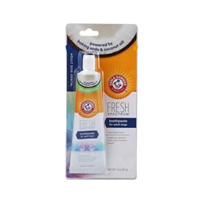 arm & hammer fresh spectrum dog toothpaste for adult dogs, 2 oz | baking soda dog toothpaste coconut mint to fight tartar, polish & whiten teeth, & freshen breath