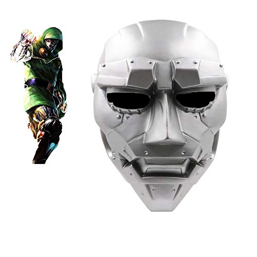 Bulex Dr Doom Mask Skull Cosplay Fantastic Four Demon Victor von Doom Metal Helmet Face Prop PVC