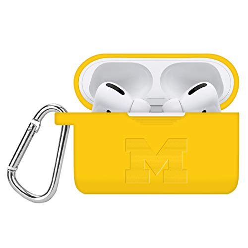 AFFINITY BANDS Michigan Wolverines Engraved Silicone Case Cover Compatible with Apple AirPods Pro (Yellow)