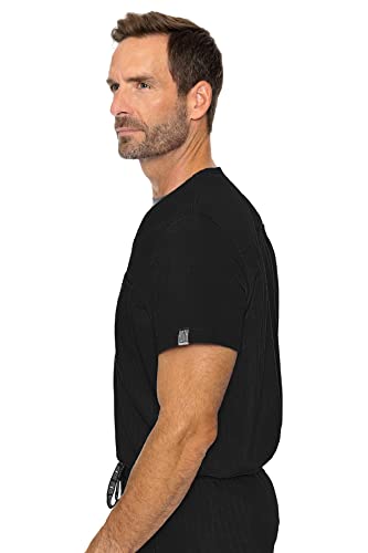 Med Couture RothWear Men's Cadence One-Pocket Top, Black, Large