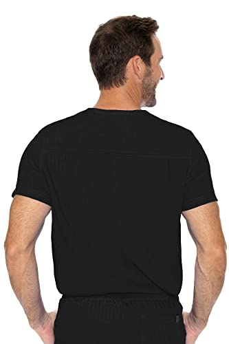 Med Couture RothWear Men's Cadence One-Pocket Top, Black, Large