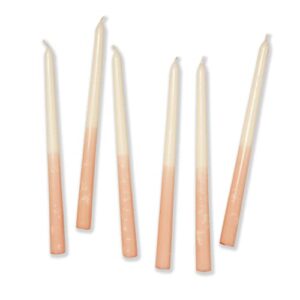 style me pretty blush taper candles, wedding accessories, 12” long, 6 count