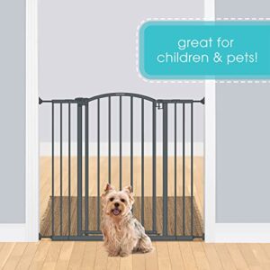 Summer Extra Tall Decor Safety Baby Gate, Gray – 36” Tall, Fits Openings of 28” to 38.25” Wide, 20” Wide Door Opening, Baby and Pet Gate