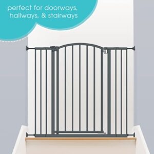 Summer Extra Tall Decor Safety Baby Gate, Gray – 36” Tall, Fits Openings of 28” to 38.25” Wide, 20” Wide Door Opening, Baby and Pet Gate