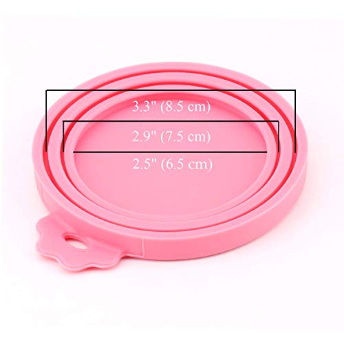 IVIA PET Food Can covers | 6 Pack Silicone Can Lids for Dog and Cat Food | Universal BPA Free | One Can Cap Fit Most Standard Size Canned Dog Cat Food