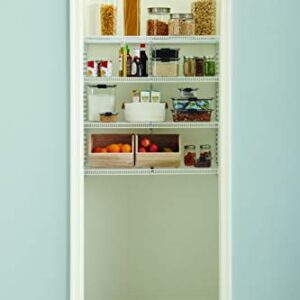 Rubbermaid Pantry 36" Closet Storage Organization System Kit, 4 Shelf System for Pantry Storage, White