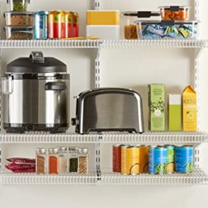 Rubbermaid Pantry 36" Closet Storage Organization System Kit, 4 Shelf System for Pantry Storage, White