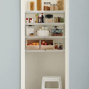 Rubbermaid Pantry 36" Closet Storage Organization System Kit, 4 Shelf System for Pantry Storage, White