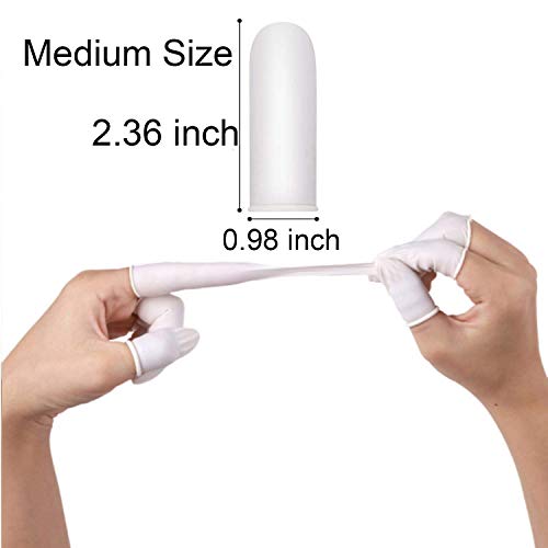 Medium Disposable Latex Finger Cots Anti Static Rubber Fingertips Protective Finger cots for Electronic Repair, Handmade, Industrial Apply 333 Pcs.