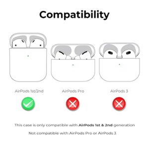 YONOCOSTA Cute Airpods Case, Airpods 2 Case, Chick Funny 3D Cartoon Animals Case, Soft Silicone Shockproof Charging Cover with Carabiner for Airpods 1st Generation, Airpods 2nd Generation