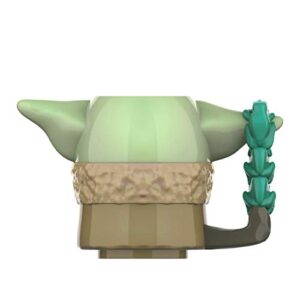 Zak Designs Star Wars The Mandalorian Sculpted Ceramic Coffee Mug with Spoon Collectible Keepsake with Unique 3D Character, 11.5 OZ, Baby Yoda/The Child with Frog