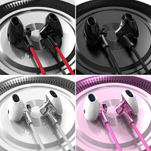 YENIE Wired Earbuds 4Pack in-Ear Headphones,with Heavy Bass Microphone,High Definition Quality Earphones for Android, iPhone, iPad, Laptops, MP3 and Most 3.5mm Interface.