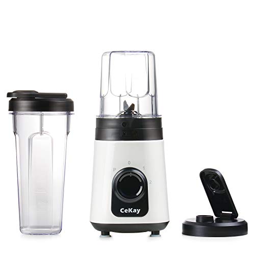 CeKay Personal Blender for Shakes, Smoothies, Food Prep, and Frozen Blending, with 10 oz & 20 oz BPA-Free Blender Cups