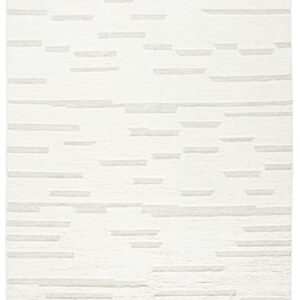 Safavieh Casablanca Shag Collection 8' x 10' Ivory CSB454A Handmade Moroccan Tassel Wool Area Rug