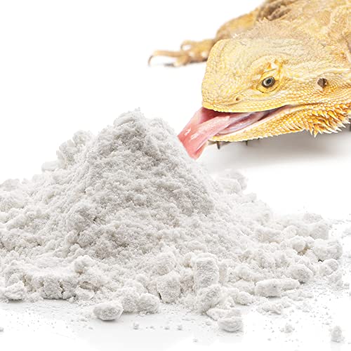 Meric Reptile Calcium Powder, Ideal for Leopard Geckos, Chameleons, Iguanas, Turtles, and More, Avoid Vitamin D3 Overdose in Bearded Dragons, Lizards Love It, Energy-Rich Additional Feed, 2 oz.