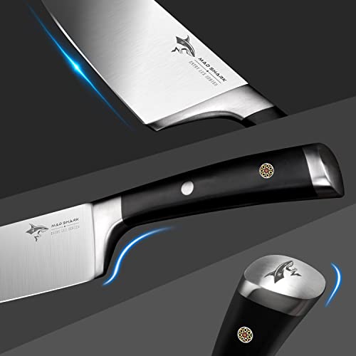 MAD SHARK Chef Knife 8 Inch, Professional Sharp Kitchen Knife, High Carbon German Stainless Steel Chef's Knives for Cooking, Chopping Knife with Ergonomic Handle and Gift Box for Family & Restaurant