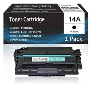 (1-Pack,Black) 14A | CF214A Toner Cartridge Compatible for HP Printer MFP M725 Series 700 Printer M712 Series M725 MFP Series Enterprise 700 Printer M712xh Printers Toner Cartridge,Sold by AcToner.