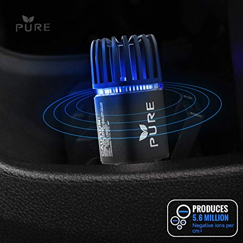 Car Air Purifier ARB Certified Premium Matte Black Air Ionizer & Car Charger Accessory w/ Dual USB Ports - Eliminate Allergens Bad Odor Pet Smell Smoke Pollen Mold Bacteria Viruses PM2.5 & VOCs Deodorizer