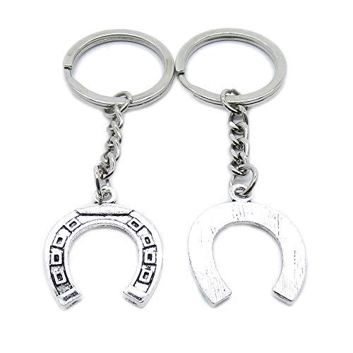 100 Pieces Keyring Keychain Wholesale Suppliers Jewelry Clasps XX8R9H Horseshoe Horse Hoof