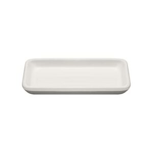 full circle keep, tray, love ceramic bathroom & kitchen organizer tray, white