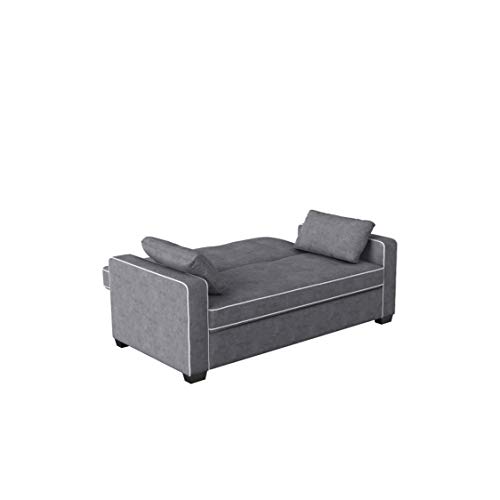 Serta Convertible Sofa, Charcoal