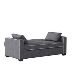 Serta Convertible Sofa, Charcoal