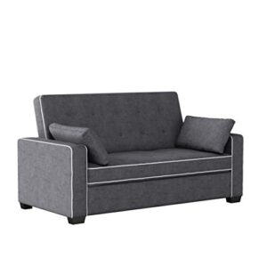 Serta Convertible Sofa, Charcoal