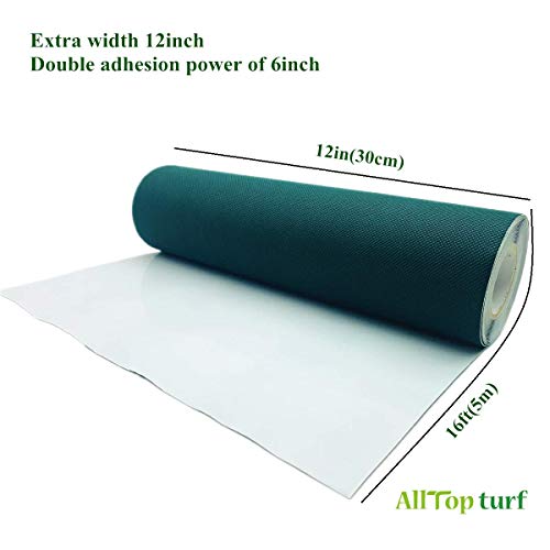 ALLTOP TURF Artificial Grass Tape 12in x 16ft (30cmX5m), Turf Seam Tape, Self-Adhesive Seaming Tape for Joining Light Duty Sports and Landscape Artificial Grass Lawn(Single Sided)