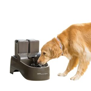 petsafe drinkwell outdoor dog water fountain, pet drinking fountain, 450 oz capacity water dispenser,gray