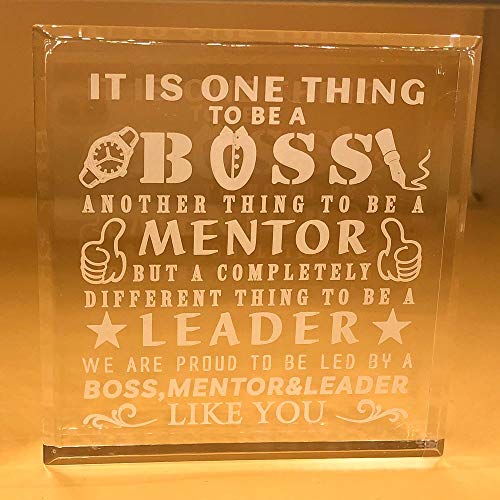 BOSS Gifts For Men | Office | Leader | Christmas | Desk | Birthday | Male | World's Best Boss | Paperweight | Keepsake