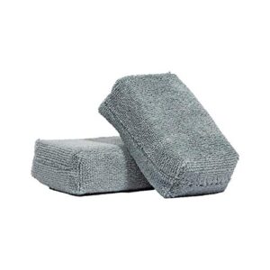 chemical guys mic28502 workhorse premium microfiber applicator, gray