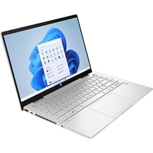 HP 2022 Newest Pavilion x360 2-in-1 Laptop, 12th gen Intel 10-Core i5-1235U, 14" FHD Touchscreen, 8GB DDR4 RAM, 256GB PCIe SSD, Backlit KB, Fingerprint Reader, Windows 11, broag 64GB Flash Stylus