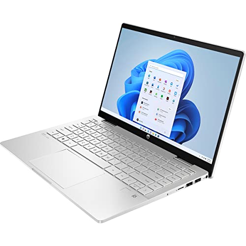 HP 2022 Newest Pavilion x360 2-in-1 Laptop, 12th gen Intel 10-Core i5-1235U, 14" FHD Touchscreen, 8GB DDR4 RAM, 256GB PCIe SSD, Backlit KB, Fingerprint Reader, Windows 11, broag 64GB Flash Stylus