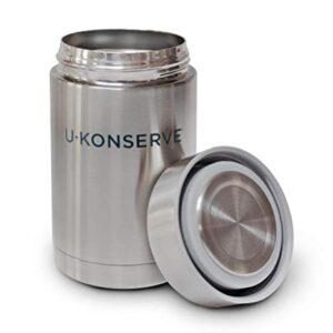 U Konserve Stainless Steel Insulated Food Jar 18oz - Leak-Proof - BPA Free - Plastic-Free Interior - Thermal and Double-Walled to Keep Food Hot and Cold