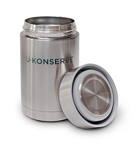 U Konserve Stainless Steel Insulated Food Jar 18oz - Leak-Proof - BPA Free - Plastic-Free Interior - Thermal and Double-Walled to Keep Food Hot and Cold