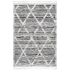 nuLOOM Suri Soft Diamond Trellis Textured Area Rug, 5' 3" x 7' 7", Grey