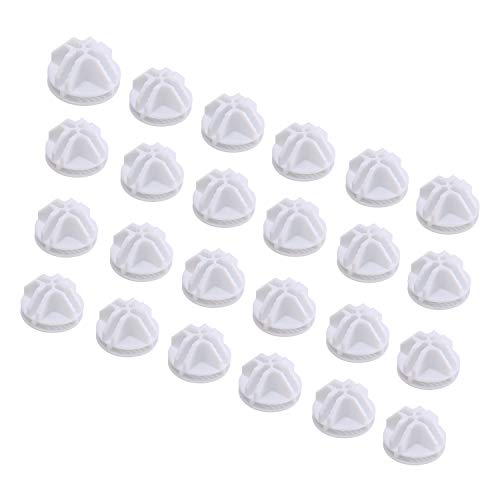 C&AHOME 24pcs Wire Cube Plastic Connectors for Cube Storage Modular Closet Organizer and Metal Grid Shelving Unit White