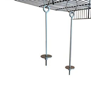 NAPURAL Bird Fruit Vegetable Holder Stainless Steel Vegetable Skewer Hanging Food Feed Tool for Parrot Budgies Parakeet Feeding Fork for Hamsters Chinchillas Rabbits (7.87inches)