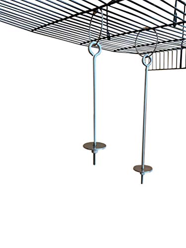 NAPURAL Bird Fruit Vegetable Holder Stainless Steel Vegetable Skewer Hanging Food Feed Tool for Parrot Budgies Parakeet Feeding Fork for Hamsters Chinchillas Rabbits (7.87inches)