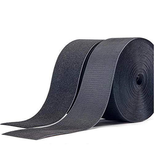 1 Inch Wide 33 Ft Long Sew on Hook and Loop Strips Fastening Nylon Fabric Tape Non-Adhesive Back Nylon Strips Fabric Fastener Industrial Strength Interlocking Tape