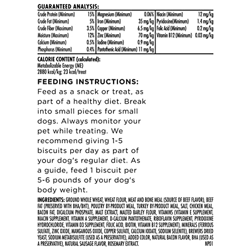 Milk-Bone Flavor Snacks Dog Birthday Treats, Small Biscuits, 36 oz. Tin