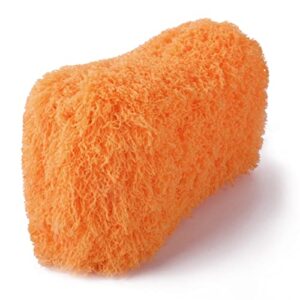 Polyte Microfiber Scratch Free Car Wash Detailing Exterior Interior Sponge Set, 3 Pack (4.25x9 in, Orange)