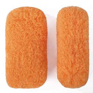 Polyte Microfiber Scratch Free Car Wash Detailing Exterior Interior Sponge Set, 3 Pack (4.25x9 in, Orange)