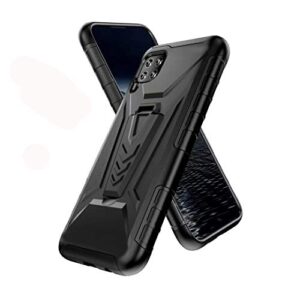 for Huawei P40 Lite (JNY-L21A JNY-LX1 JNY-L01A JNY-L02A), Case + Tempered Glass Sceeen Protector, Anti-Slip Shockproof Rugged Belt Clip Holster Heavy Duty Hybrid Tough Armor Case w/h Kickstand Stand