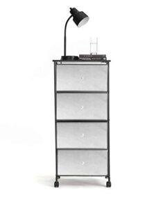 urban shop 4 tier mirrored rolling storage cart