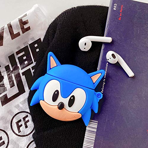 Funny 3D Cartoon Characters Silicone Design, Soft Leather Carabiner Protective Cover, Suitable for Fashionable Girls Children Teen Boys Airpods 1/2 case