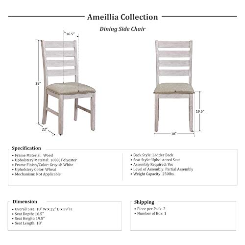 Lexicon Ameillia Dining Chair (Set of 2), White